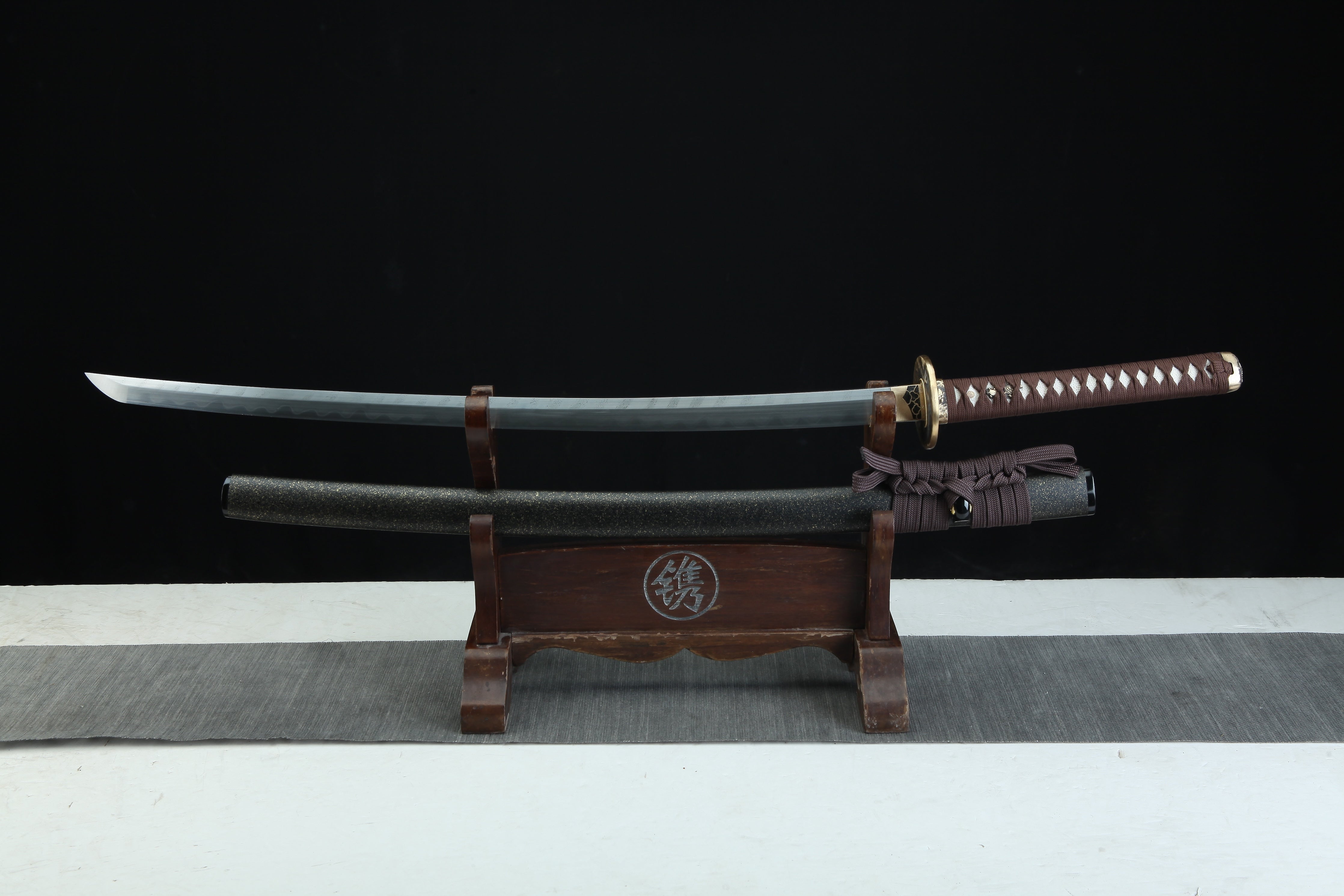 Clay-Tempered Damascus Katana - MoonSwords Hand-Forged Sword